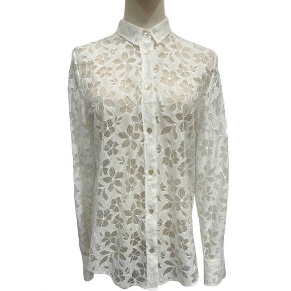 Forte Forte | Tops | New Forte Forte Womens Lace Shirt In Pure | Poshmark